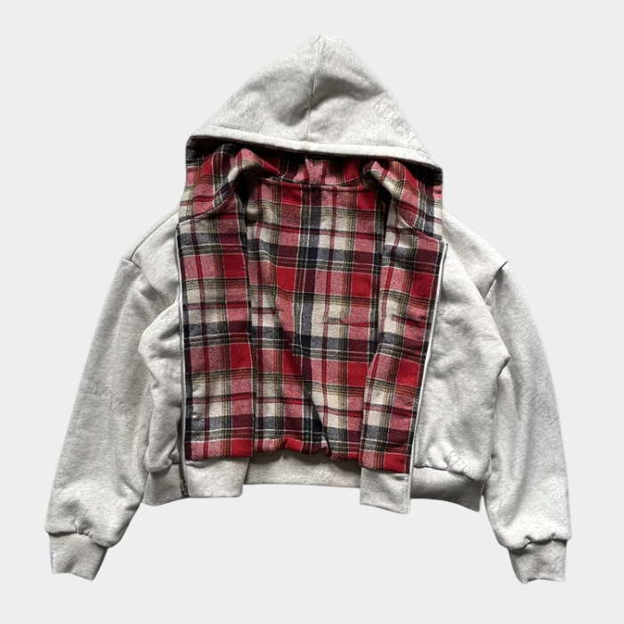 Checkered Inside Out Zipper - Red – NEWGARMENTS